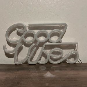 Room Essentials | Accents | Good Vibes Led Neon Wall Sign White Room ...